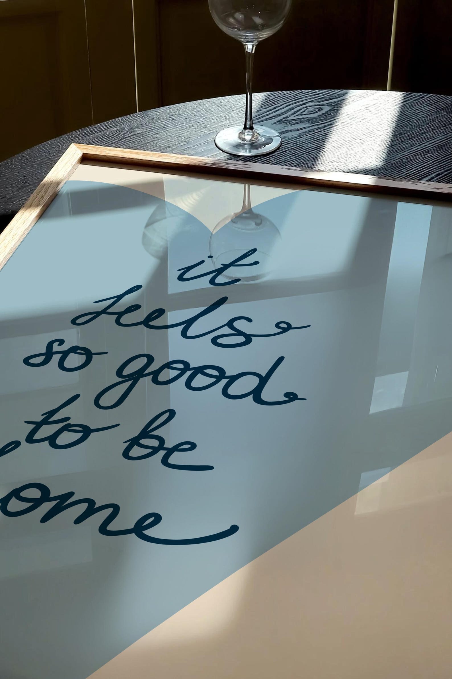 It Feels so Good to Be Home Wall Art Print Light Blue Uplifting Quote ...