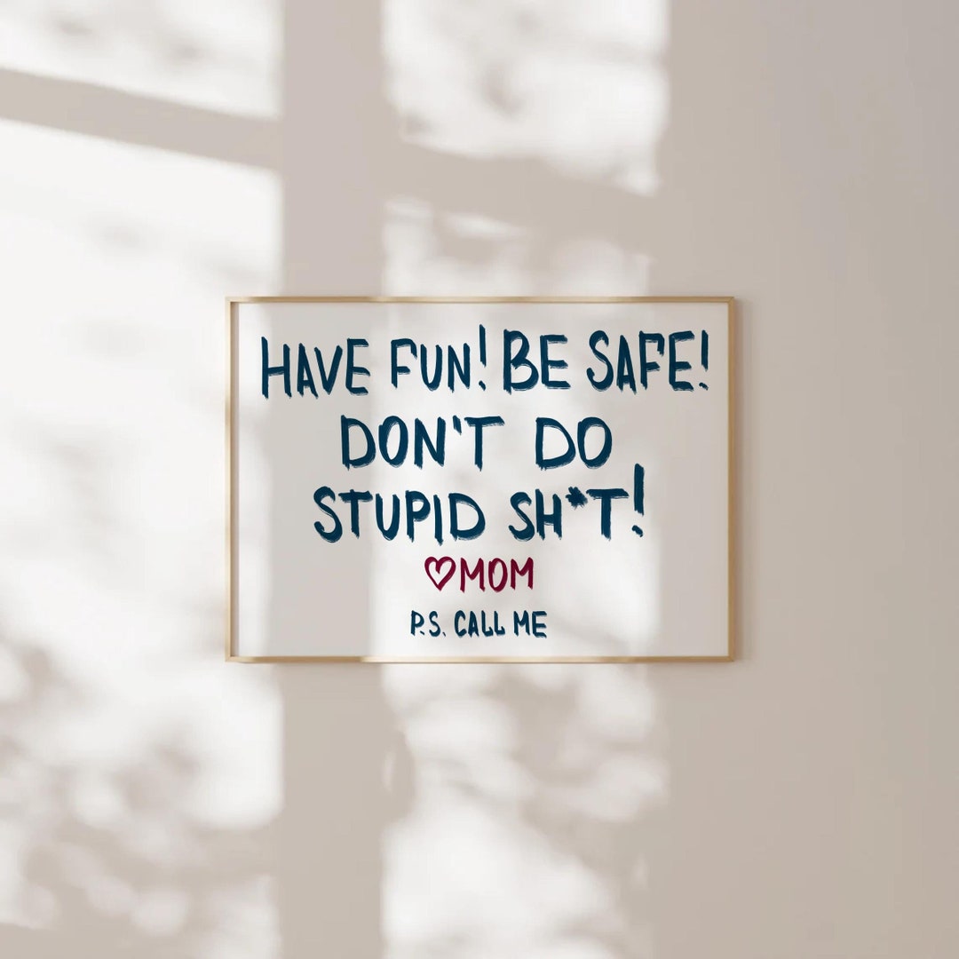 Dorm Rules Decor Dorm Room Sign Graduation Gift Horizontal College ...