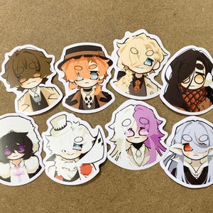 BSD Chibi Stickers - Etsy UK