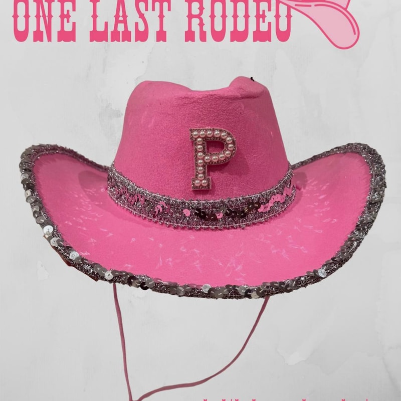 Pink Sequined Cowboy Hat - Etsy UK
