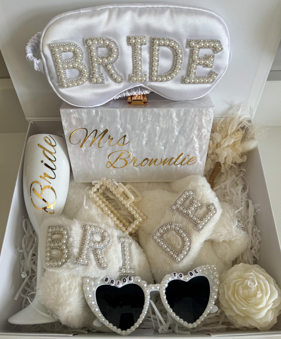 The Ultimate Luxury Personalised Bridal Hamper in Beautiful Gift Box ...