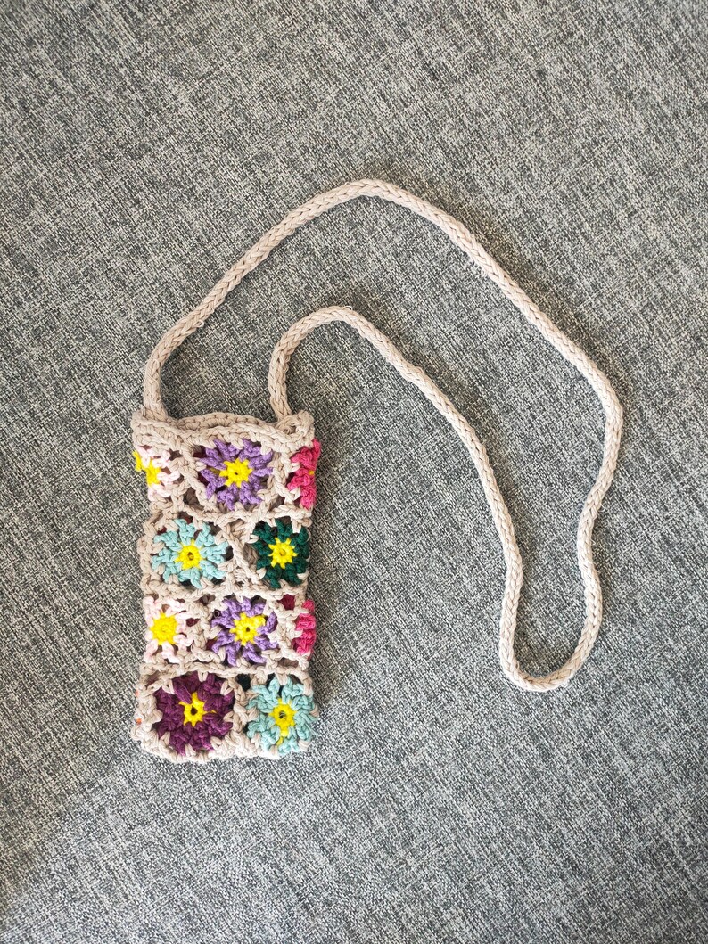 Crochet Flower Phone Bag,crochet Mini Case,phone Case Handmade Phone ...