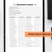 Document Locator / Printable Download / Locate Documents Easily ...
