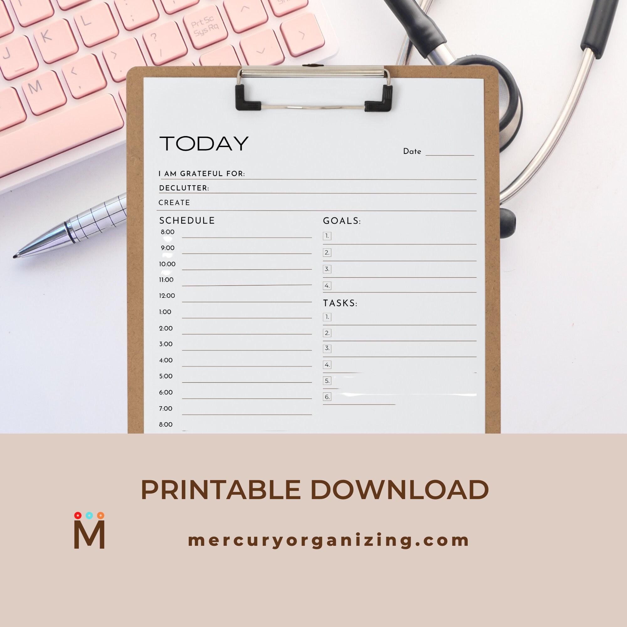 Printable Daily Planner and Tracker Plan Your Day Achieve Your Goals - Etsy