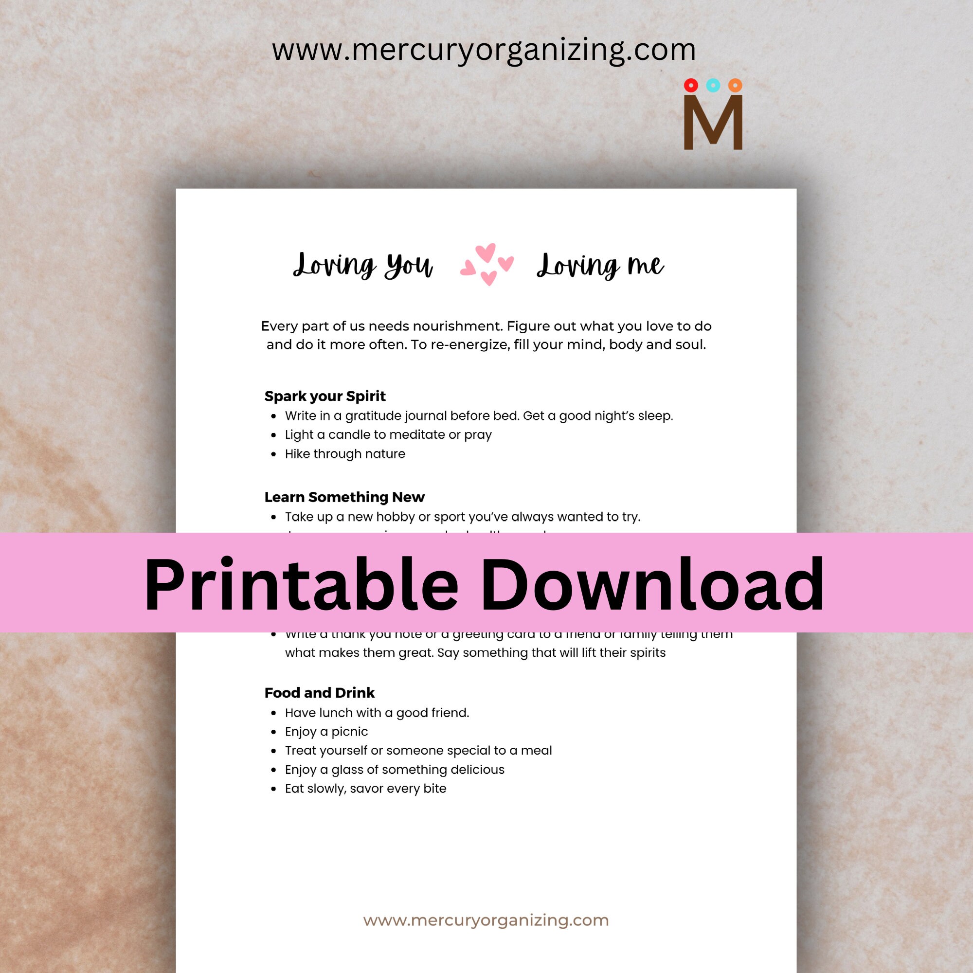 Self Care Checklist | Self Esteem | Self Love Worksheet | Self Care ...