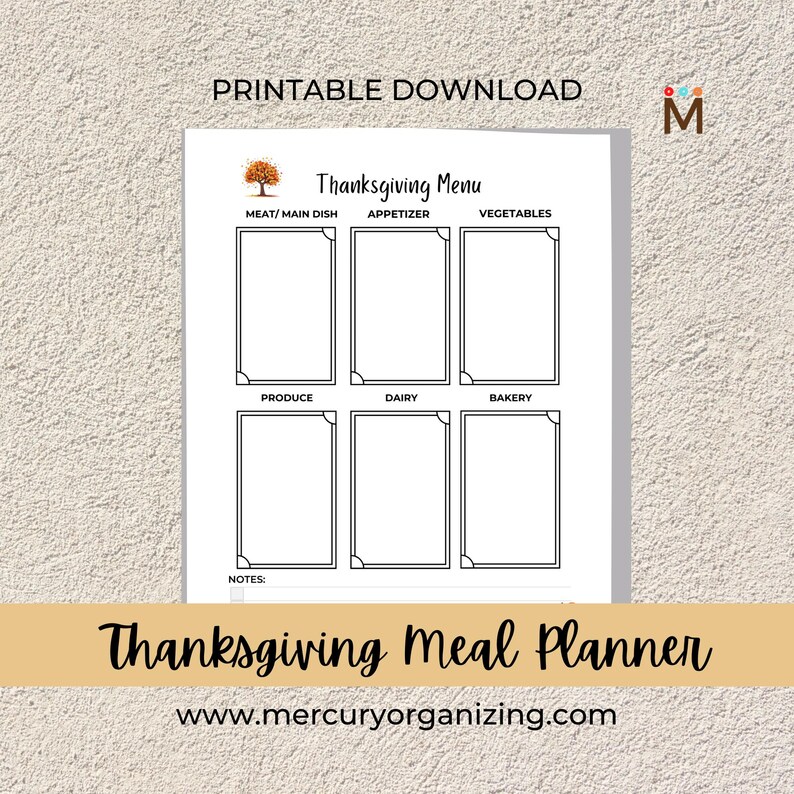 Ultimate Thanksgiving Planner Printable – Meal Prep, Menu, Shopping ...