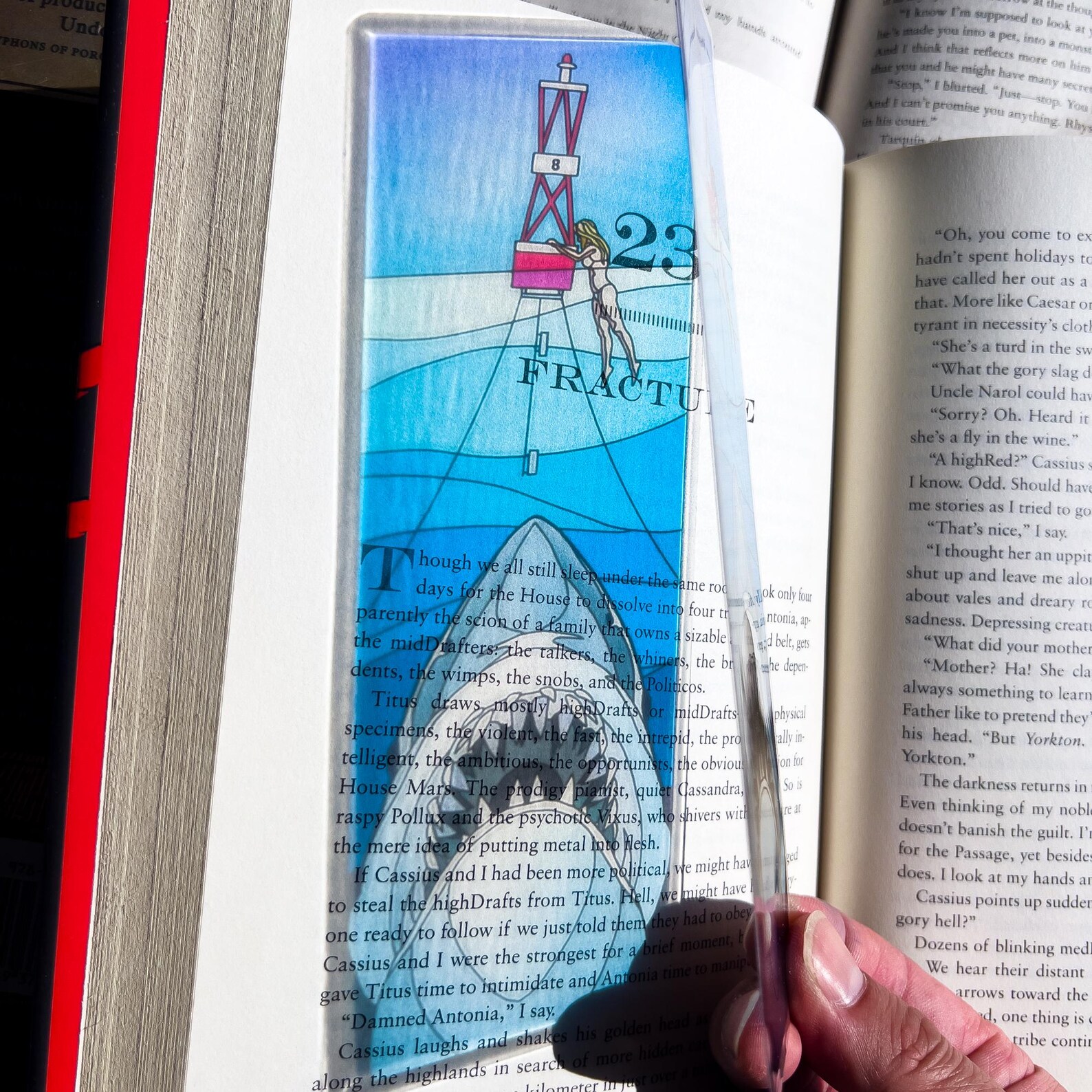 Jaws Stained Glass Bookmarks (shark Transparent Bookmark, Stained Glass ...
