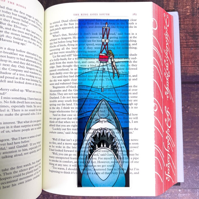 Jaws Stained Glass Bookmarks (shark Transparent Bookmark, Stained Glass ...