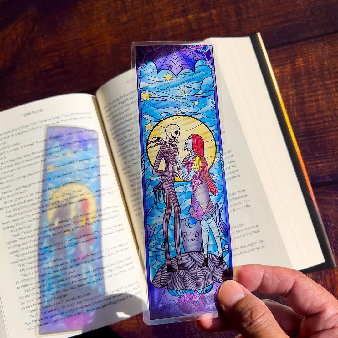 Jack Sally Stained Glass Bookmarks, (transparent Bookmark, Fantasy Book ...