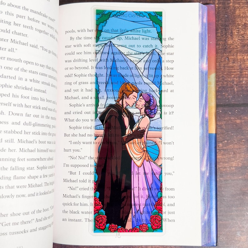 Anakin Padme Kiss Stained Glass Bookmarks (transparent Bookmark ...