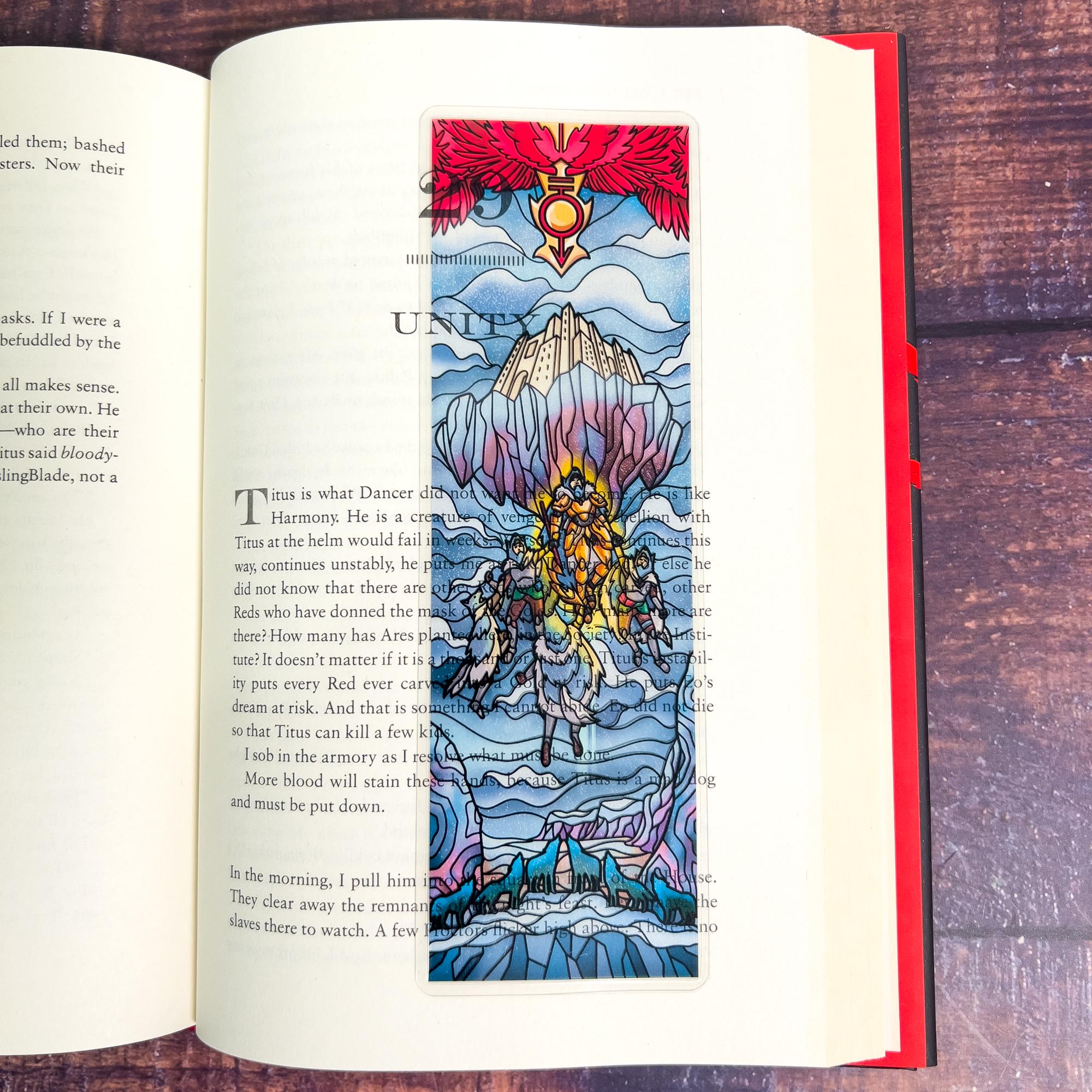 Red Rising Stained Glass Bookmarks (howlers Transparent Bookmark ...