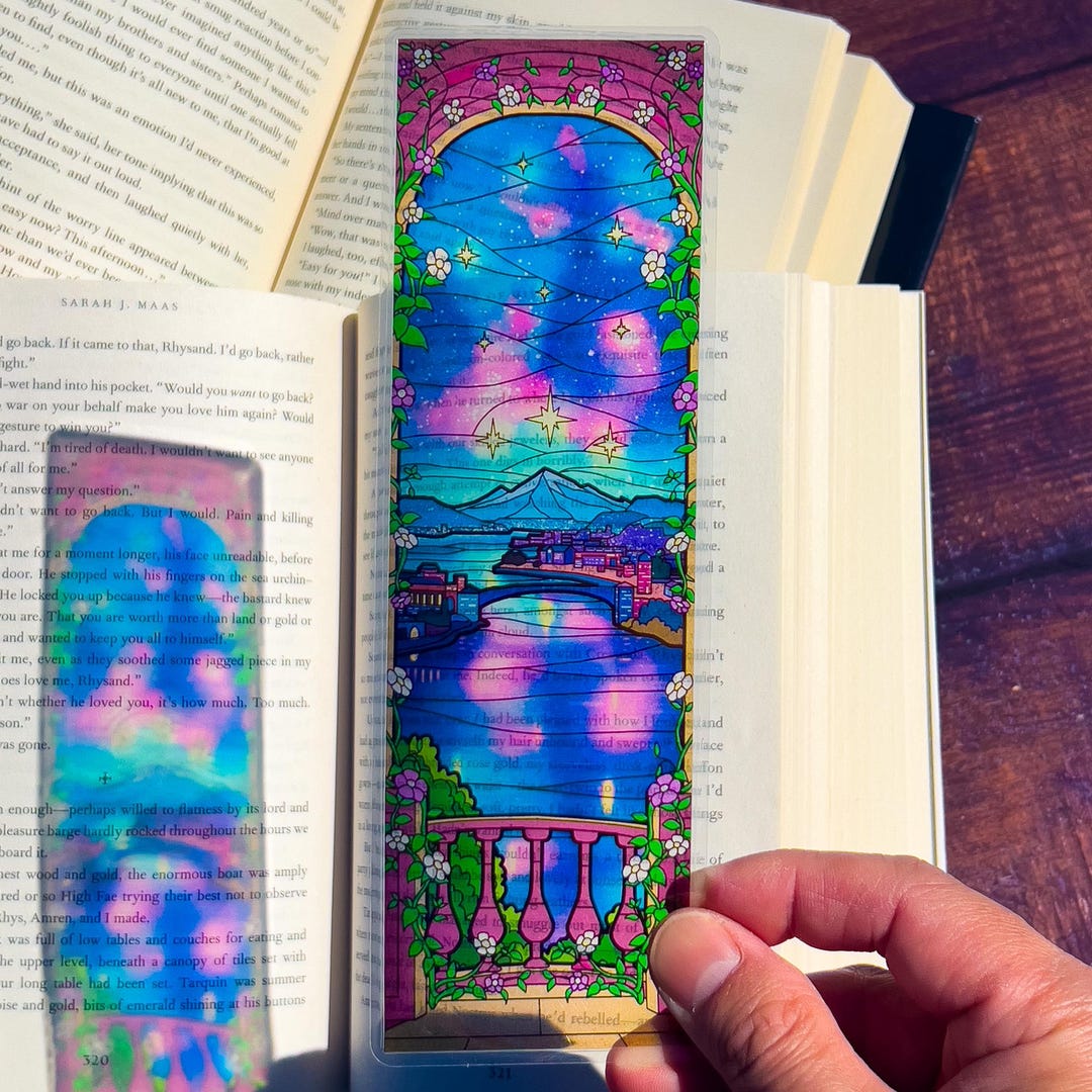 Velaris Stained Glass Bookmarks (acotar Transparent Bookmark, Stained ...