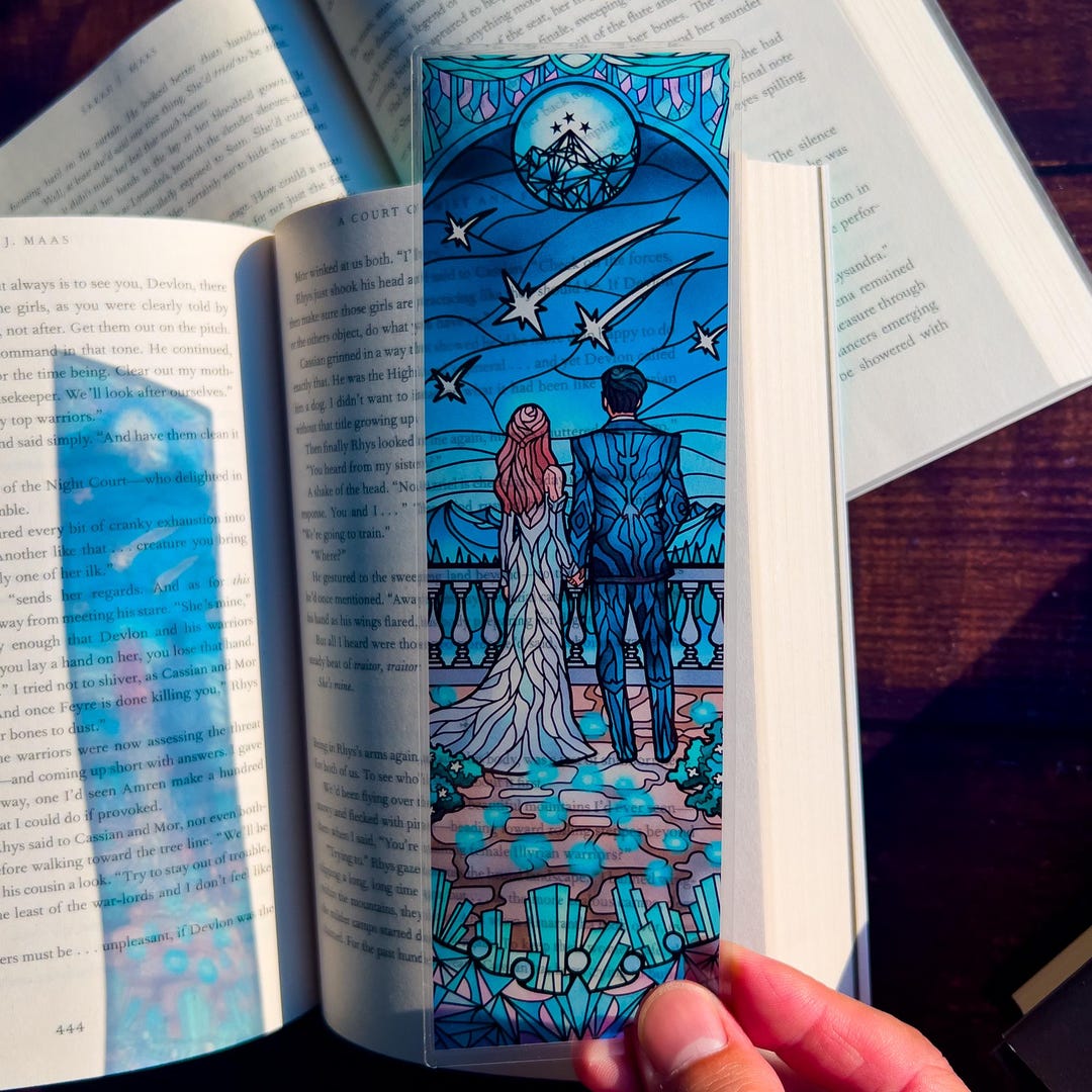 Starfall Stained Glass Bookmark (transparent Bookmark, Fantasy Book ...
