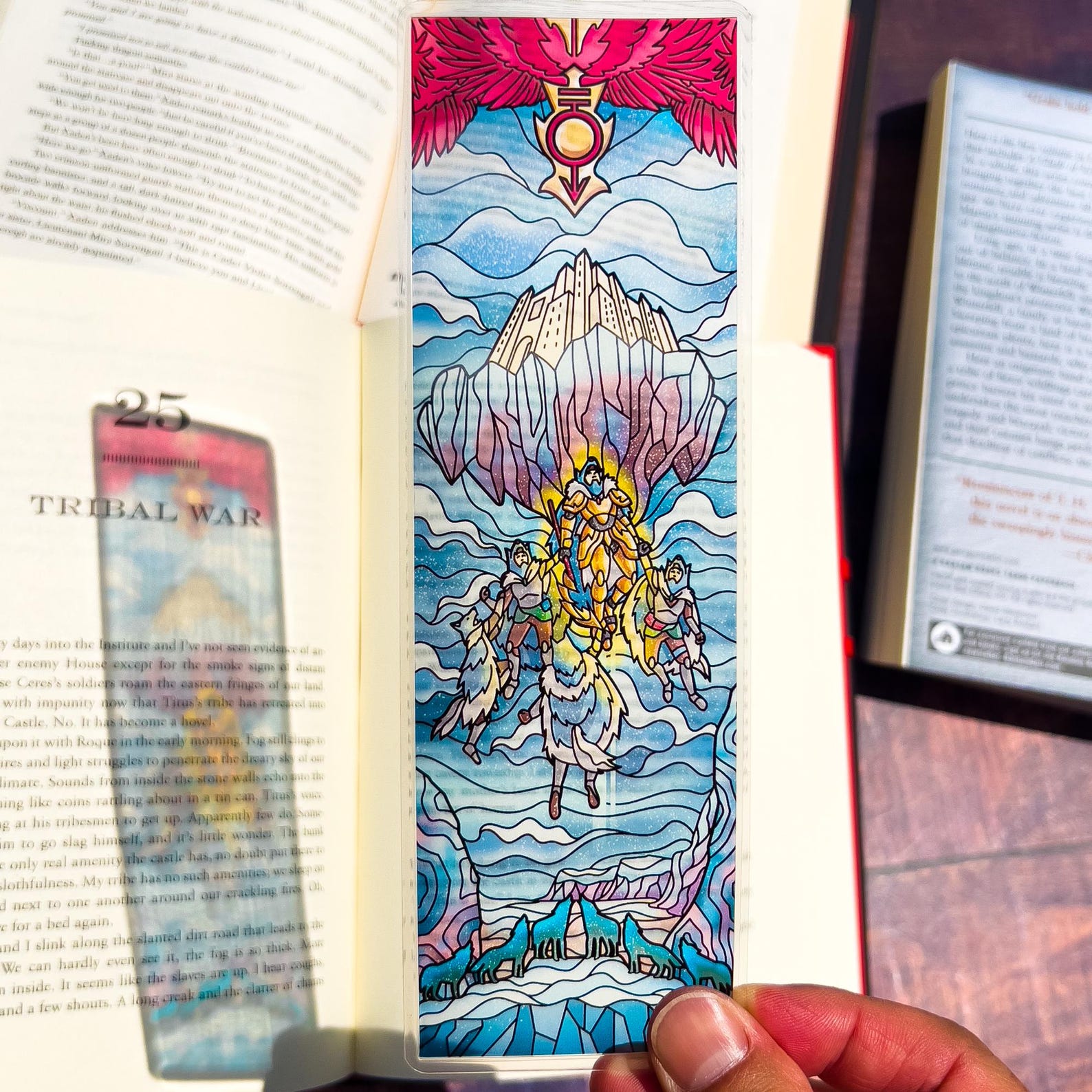 Red Rising Stained Glass Bookmarks (howlers Transparent Bookmark ...