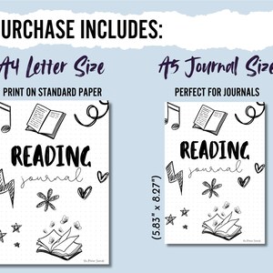 Reading Journal Cover Page, Reading Tracker, PRINTABLE Journal Page ...