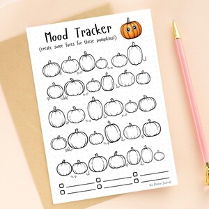 Pumpkin Mood Tracker, Daily Mood Tracker, PRINTABLE Journal, Planner ...