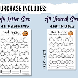 Pumpkin Mood Tracker, Daily Mood Tracker, PRINTABLE Journal, Planner ...
