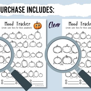 Pumpkin Mood Tracker, Daily Mood Tracker, PRINTABLE Journal, Planner ...