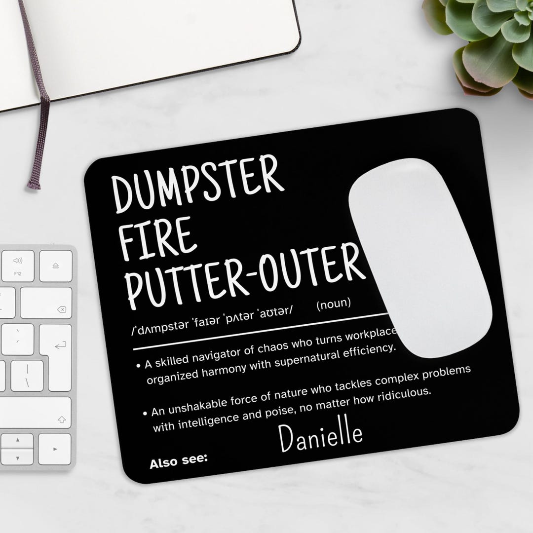 Personalized Dumpster Fire Putter-outer Funny Mouse Pad for Problem ...