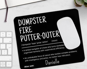 Personalized Dumpster Fire Putter-outer Funny Mouse Pad for Problem ...