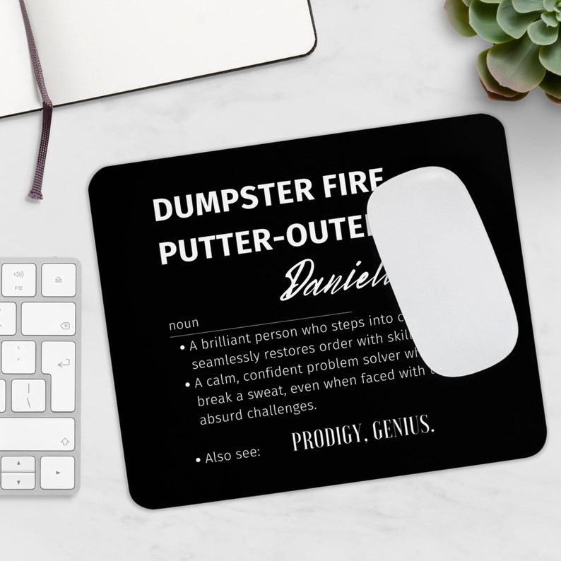 Personalized Dumpster Fire Putter-outer Funny Mouse Pad for Problem ...