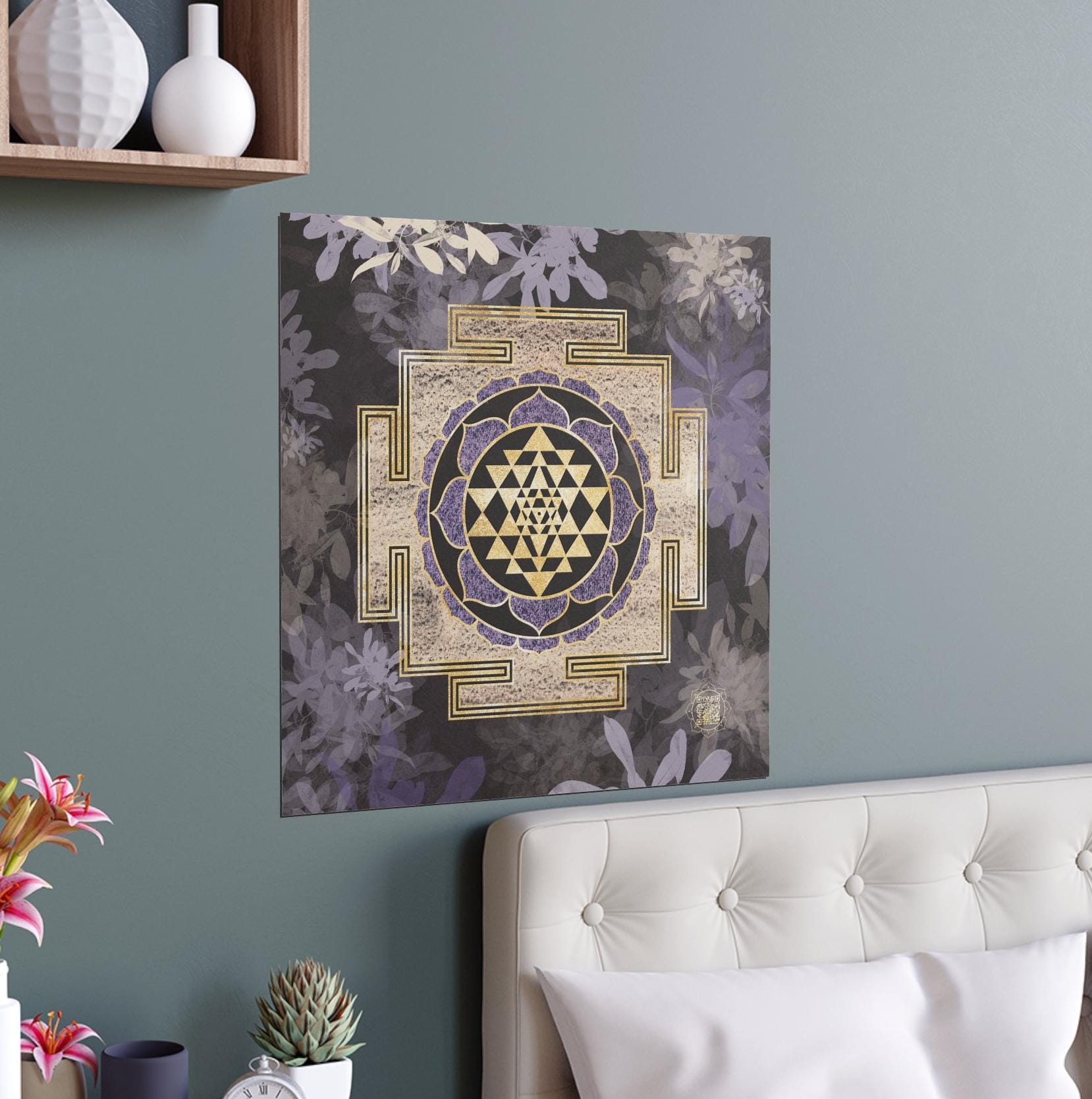 Sri Yantra Silk Poster - Etsy