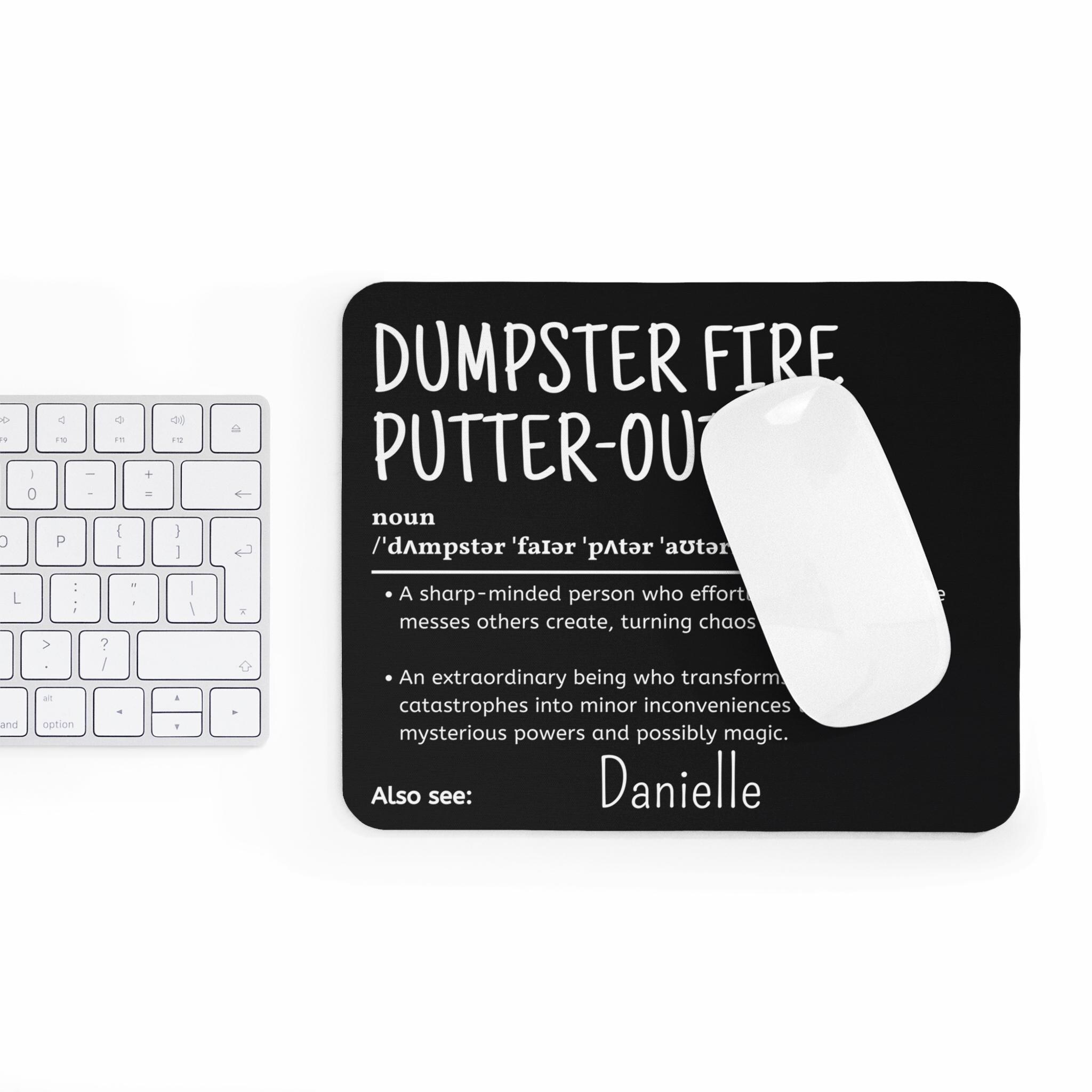 Personalized Dumpster Fire Putter-outer Funny Mouse Pad for Problem ...