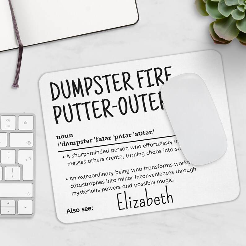 Personalized Dumpster Fire Putter-outer Funny Mouse Pad for Problem ...