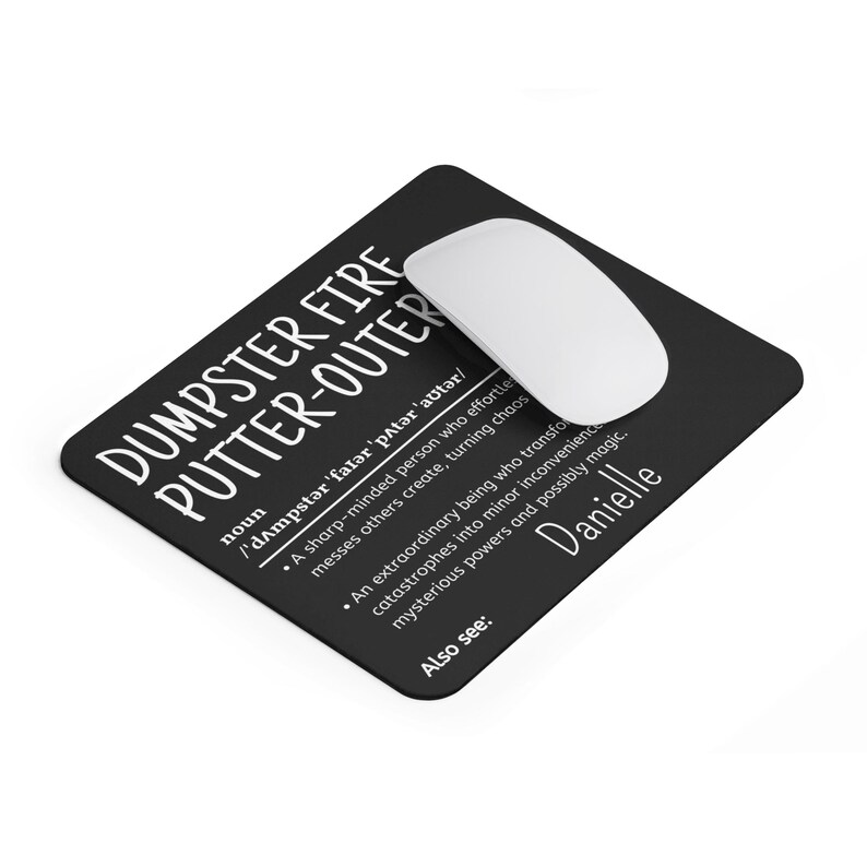 Personalized Dumpster Fire Putter-outer Funny Mouse Pad for Problem ...