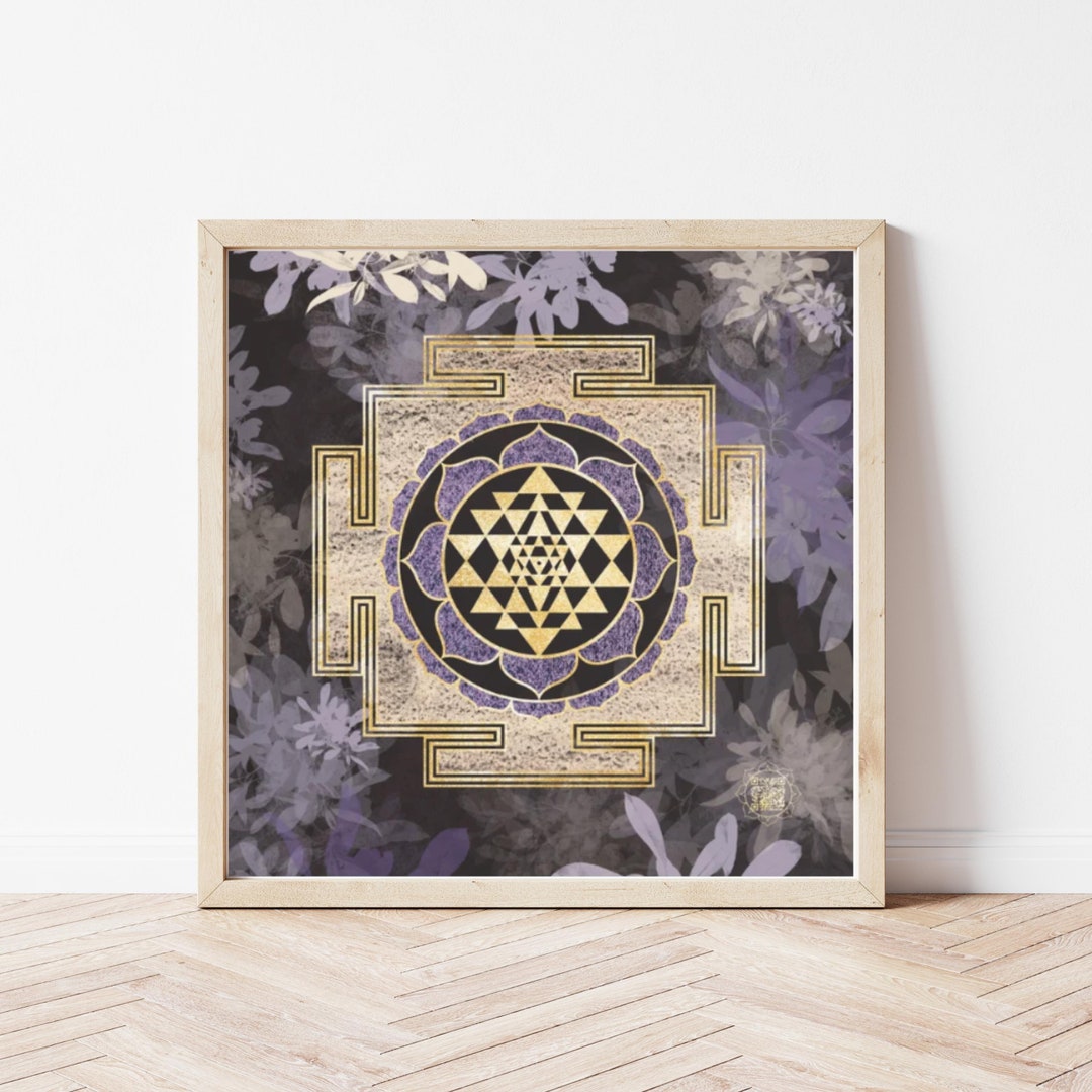 Sri Yantra Silk Poster - Etsy