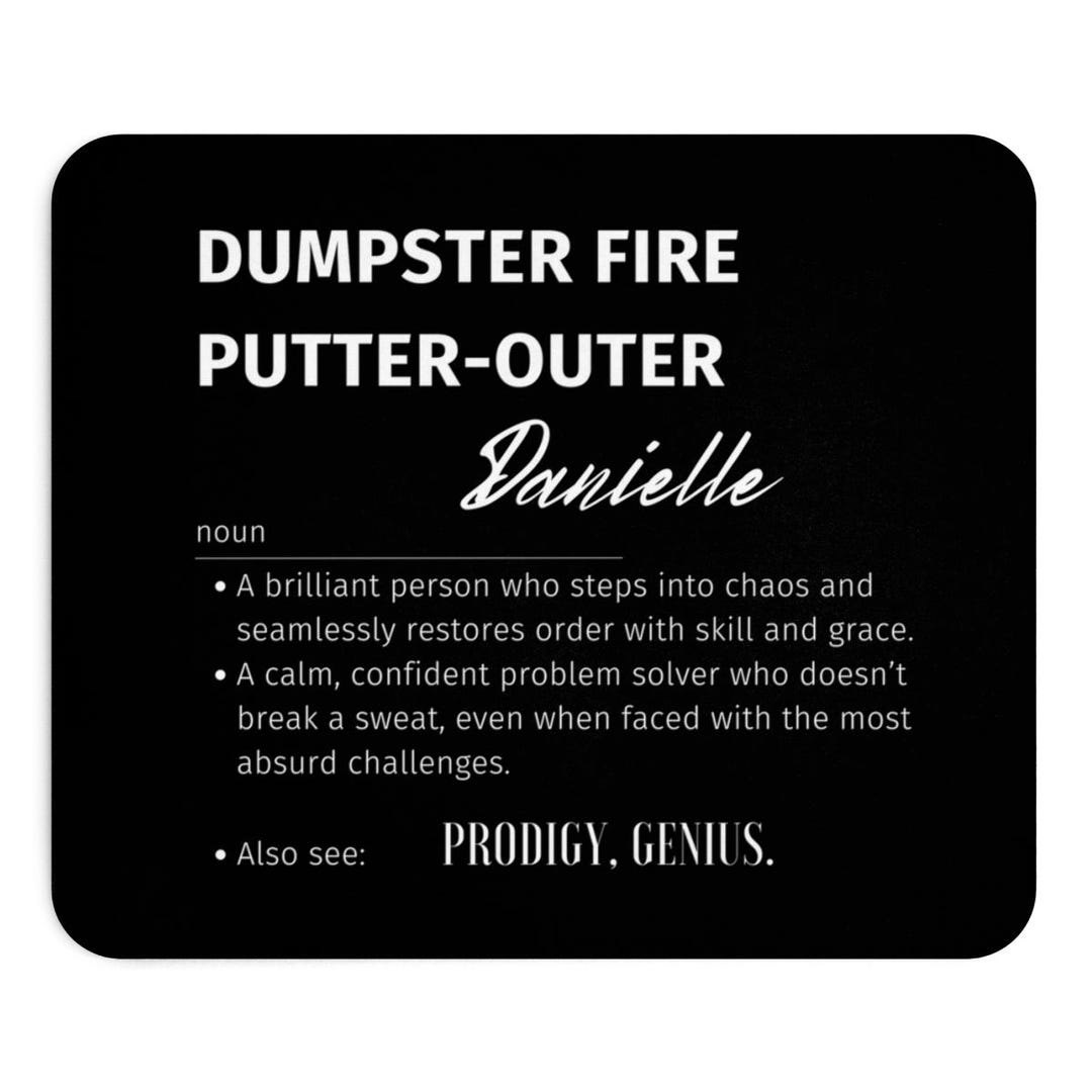 Personalized Dumpster Fire Putter-outer Funny Mouse Pad for Problem ...