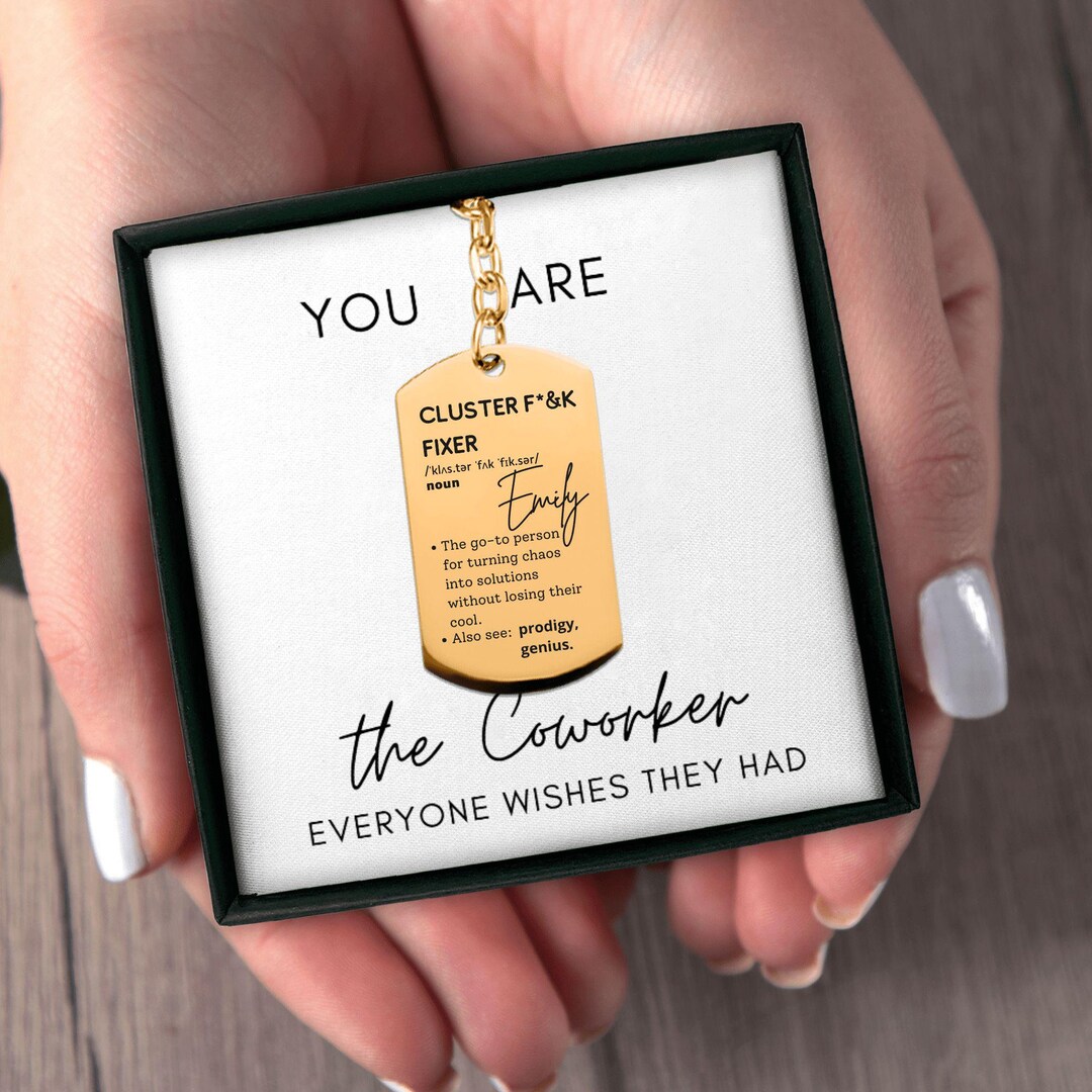 Personalized Coworker Tag Keychain Gift for Coworker, Cluster F*ck ...
