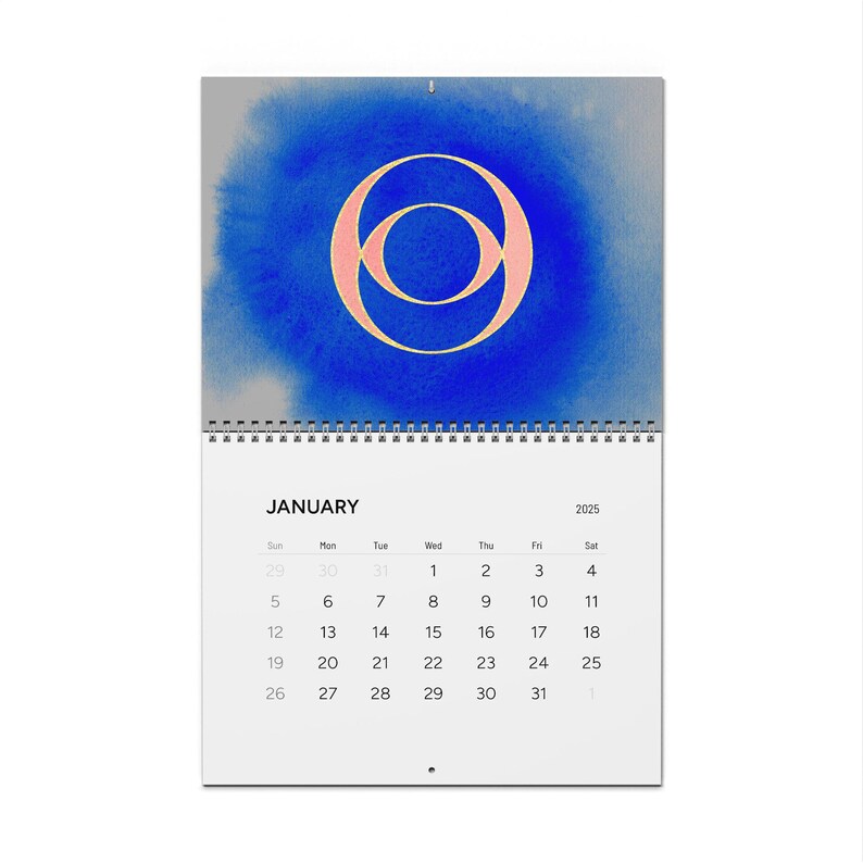 Sacred Geometry Wall Calendar 2025, Mineral Watercolor Design, Home ...