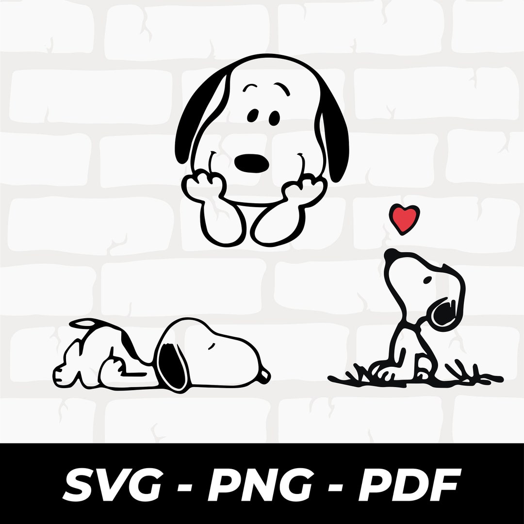 Snoopy SVG Bundle Cute Peanuts Clipart SVG DIY Crafts Svg Files for ...