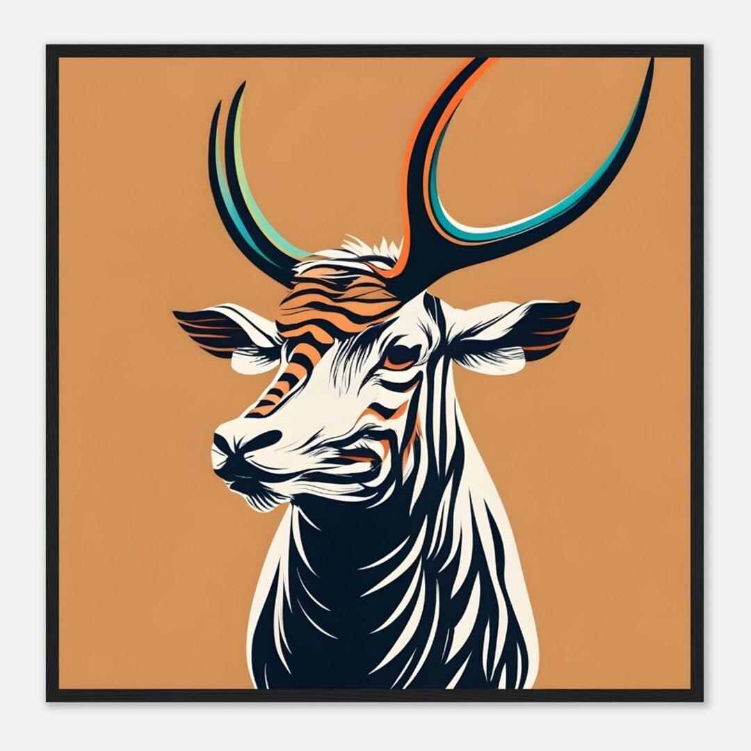 Tiger Stripe Zebra Art Print, Distinguished Wildlife Illustration ...