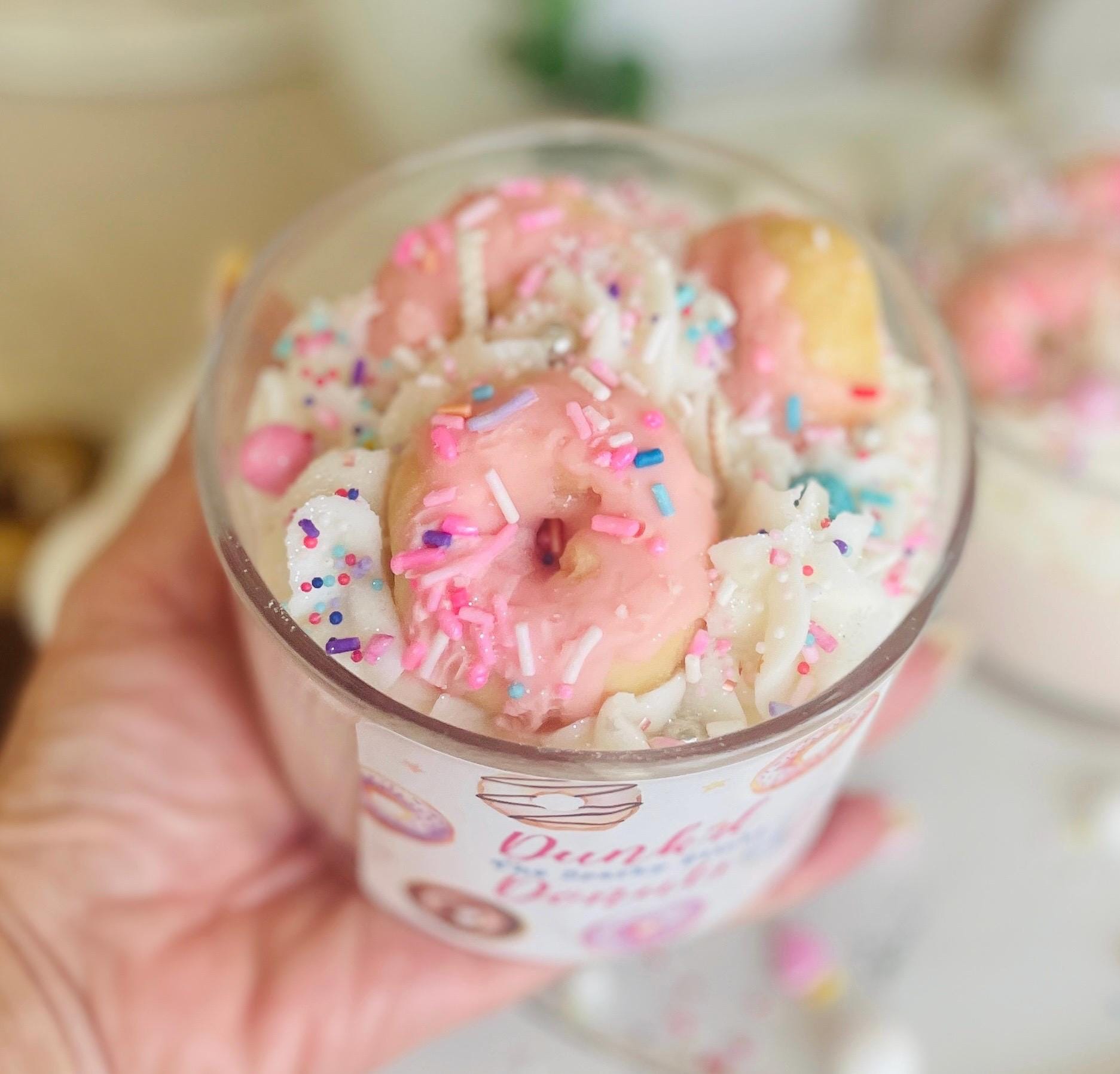 Dunkd Donuts, Realistic Bakery Dessert Candle, Scented Glazed Donut ...