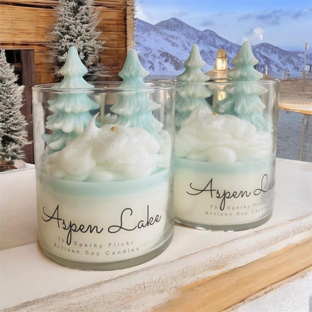 Christmas Tree Snow Candle, Aspen Winter Forest, White Christmas - Etsy