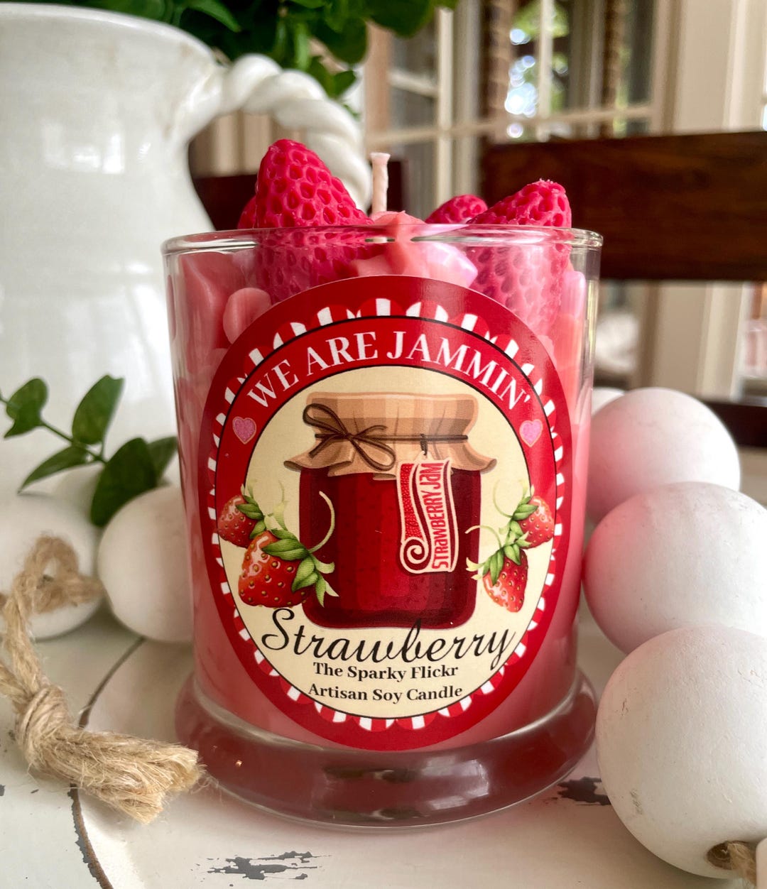 Strawberry Jam, Realistic, Scented Bakery Soy Candle, We Are Jammin ...
