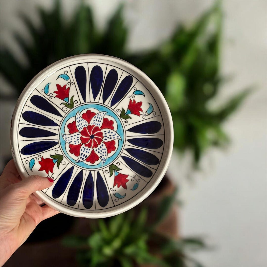 Hand-painted 20cm Iznik Tile Plate – Traditional Turkish Tile Art ...