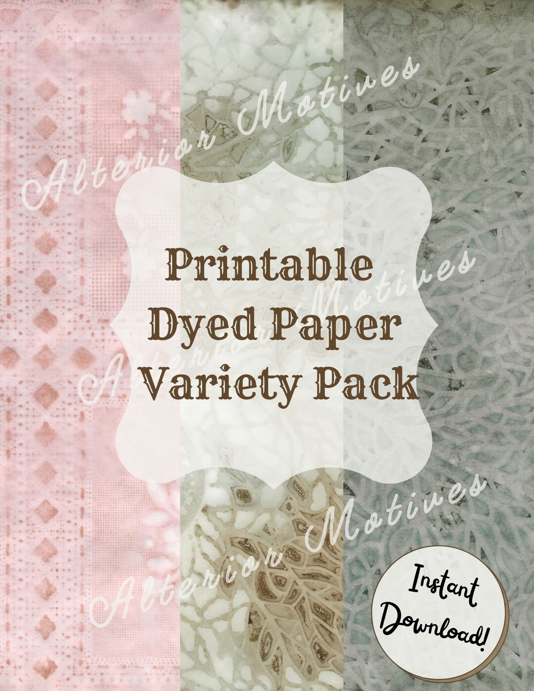 Printable Dyed Paper Variety Pack - Etsy