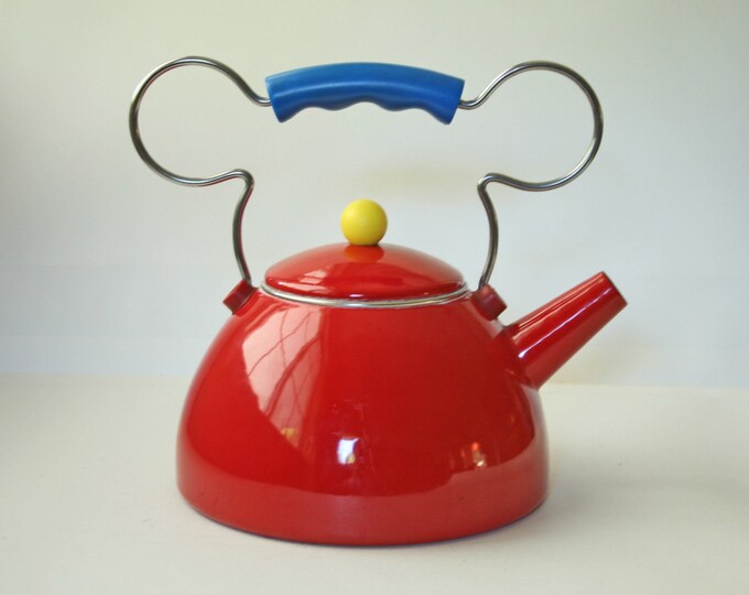 Mickey Mouse Red Tea Kettle - Etsy