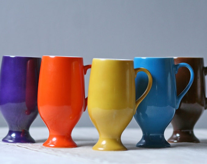 Five Colorful Espresso Cups / Petite Cups Multi Colored - Etsy