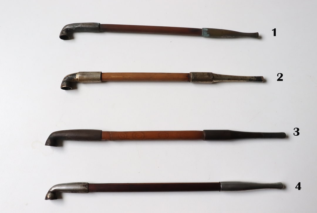 1 Antique Kiseru Japanese Tobacco Smoking Pipe; Tobaccia Long Stemmed ...