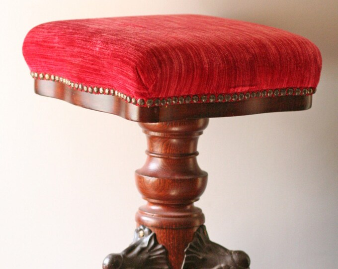 Antique Victorian Piano Stool - Etsy