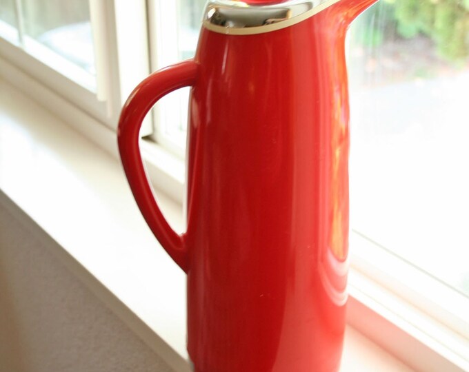 Vintage Red Coffee Carafe or Serving Pitcher Thermos by Corningware - Etsy