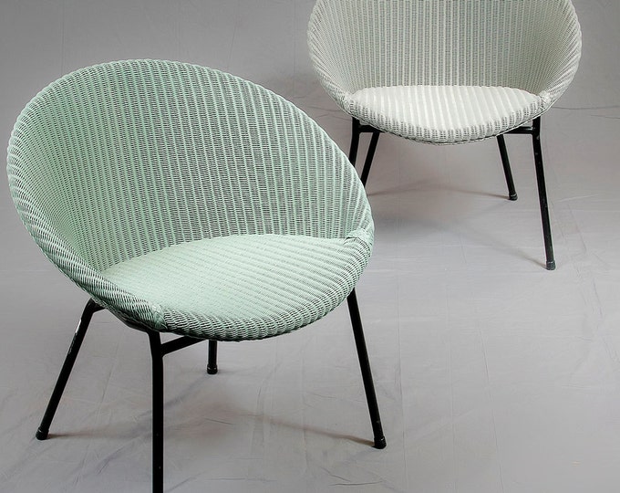 Lloyd Loom lusty Lounge Chair Mid Century Modern - Etsy