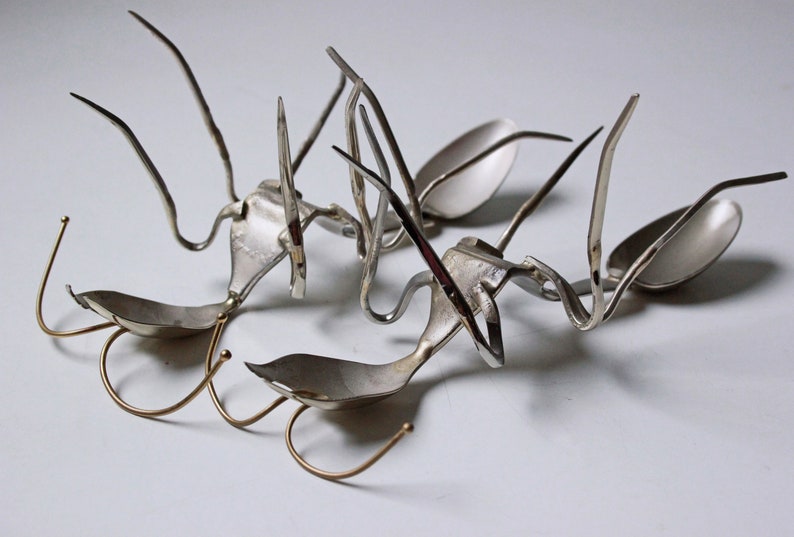 1 Ant Metal Spoon Art Sculpture Insect Sculpture From - Etsy