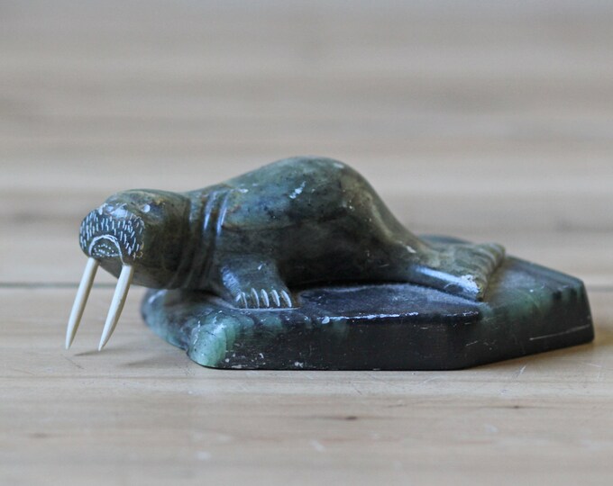 Native Alaskan Stone Carving by Olaf Piscoya / Walrus - Etsy