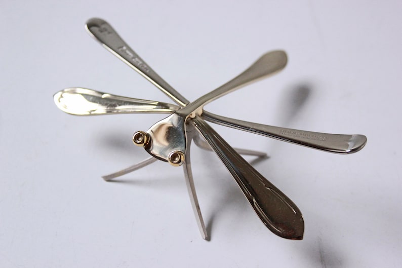 1 Butterfly Metal Art Sculpture From Spoon Insect Sculpture | Etsy