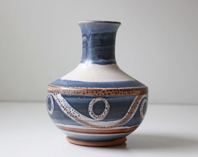 Studio Pottery Floral Vase Pacific Stoneware Inc Vase Signed - Etsy